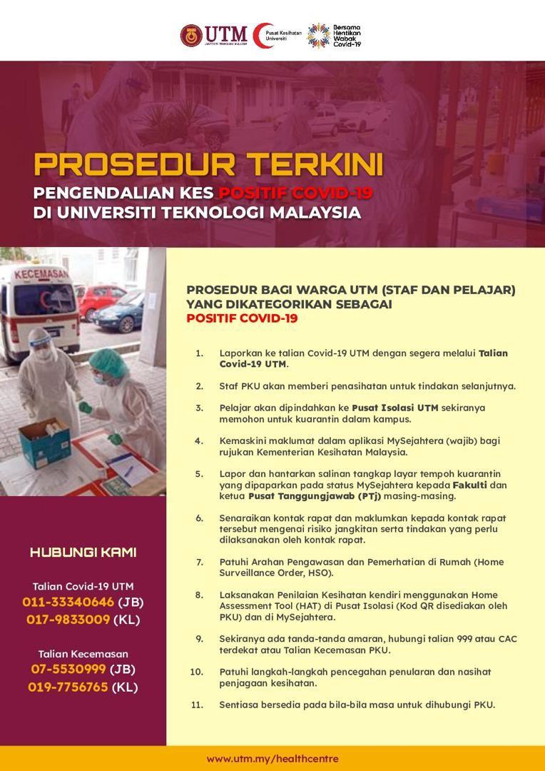 Current Procedure on COVID-19 Management - Kolej Dato' Onn Jaafar UTM ...