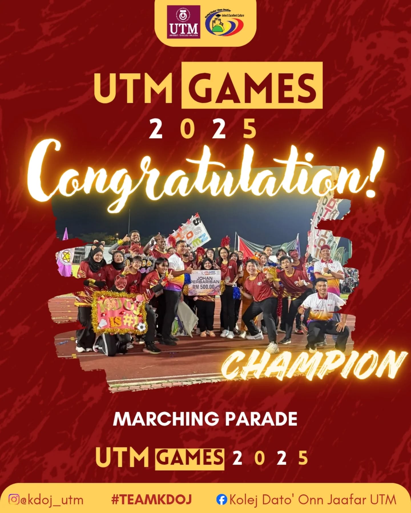 KDOJ CONTINGENT SHINES AT UTM GAMES 2025 WITH OUTSTANDING PERFORMANCE ...